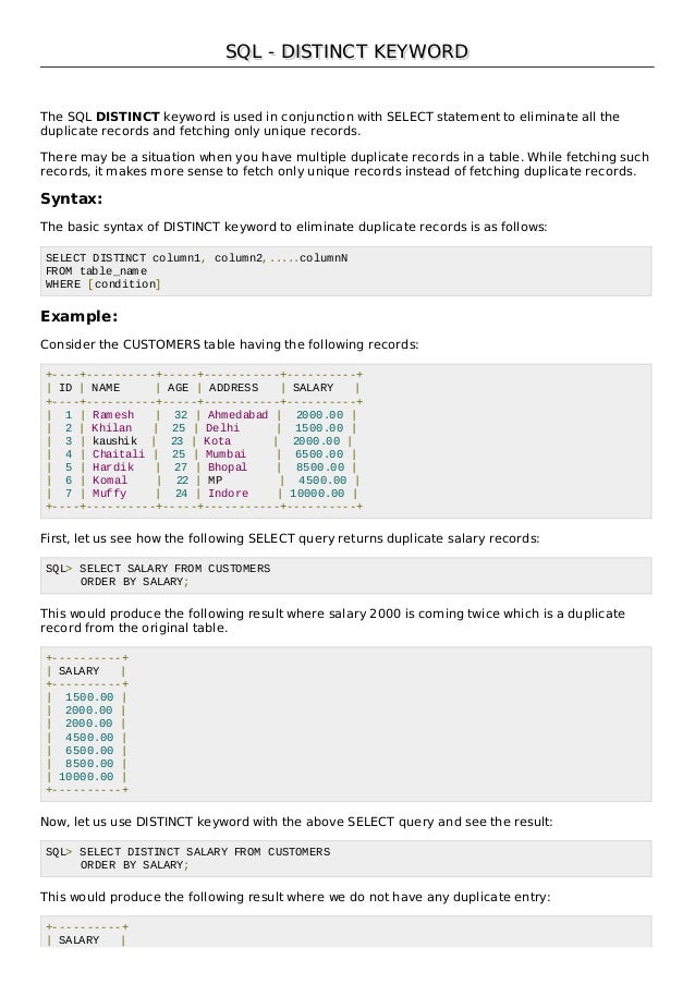 Sql Complete Tutorial All Topics Covered