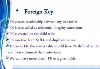 QSpiders - SQL (Data Base) | PPTX