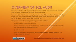 Sql database audit | PDF