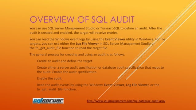 Sql Database Audit Pdf Databases Computer Software And Applications