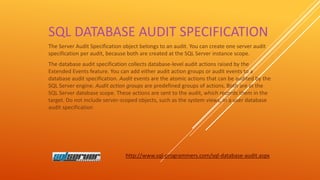 Sql database audit | PDF