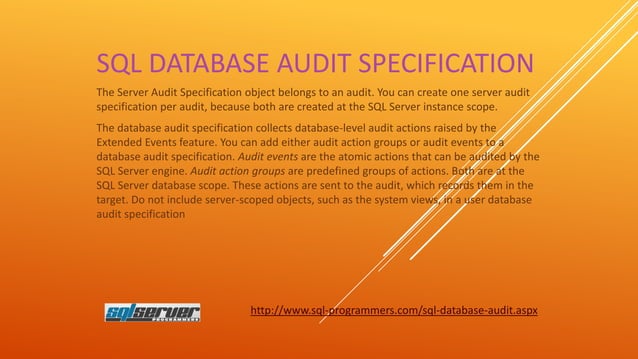 Sql database audit | PDF | Databases | Computer Software and Applications