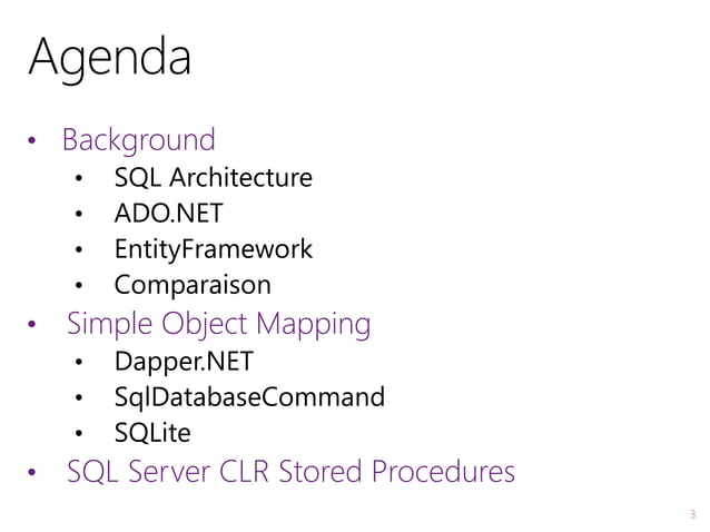 Devfm 20 Sqldatabasecommand Un Simple Object Mapping Toolkit Ppt 8323