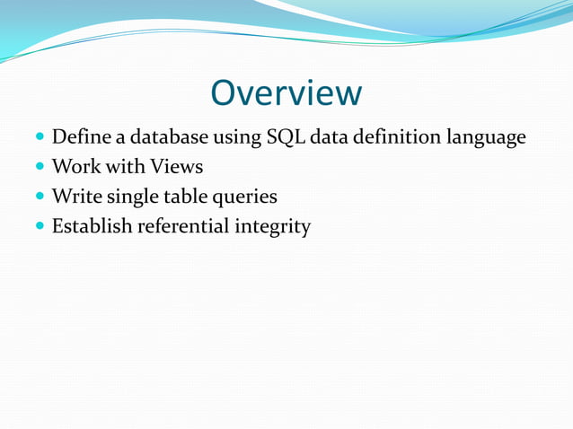 Sql Database Development Part 1 Ppt