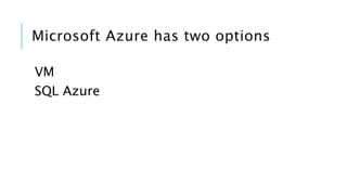 SQL Database on Azure | PPT