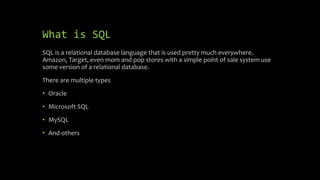 Sql database terms | PPT