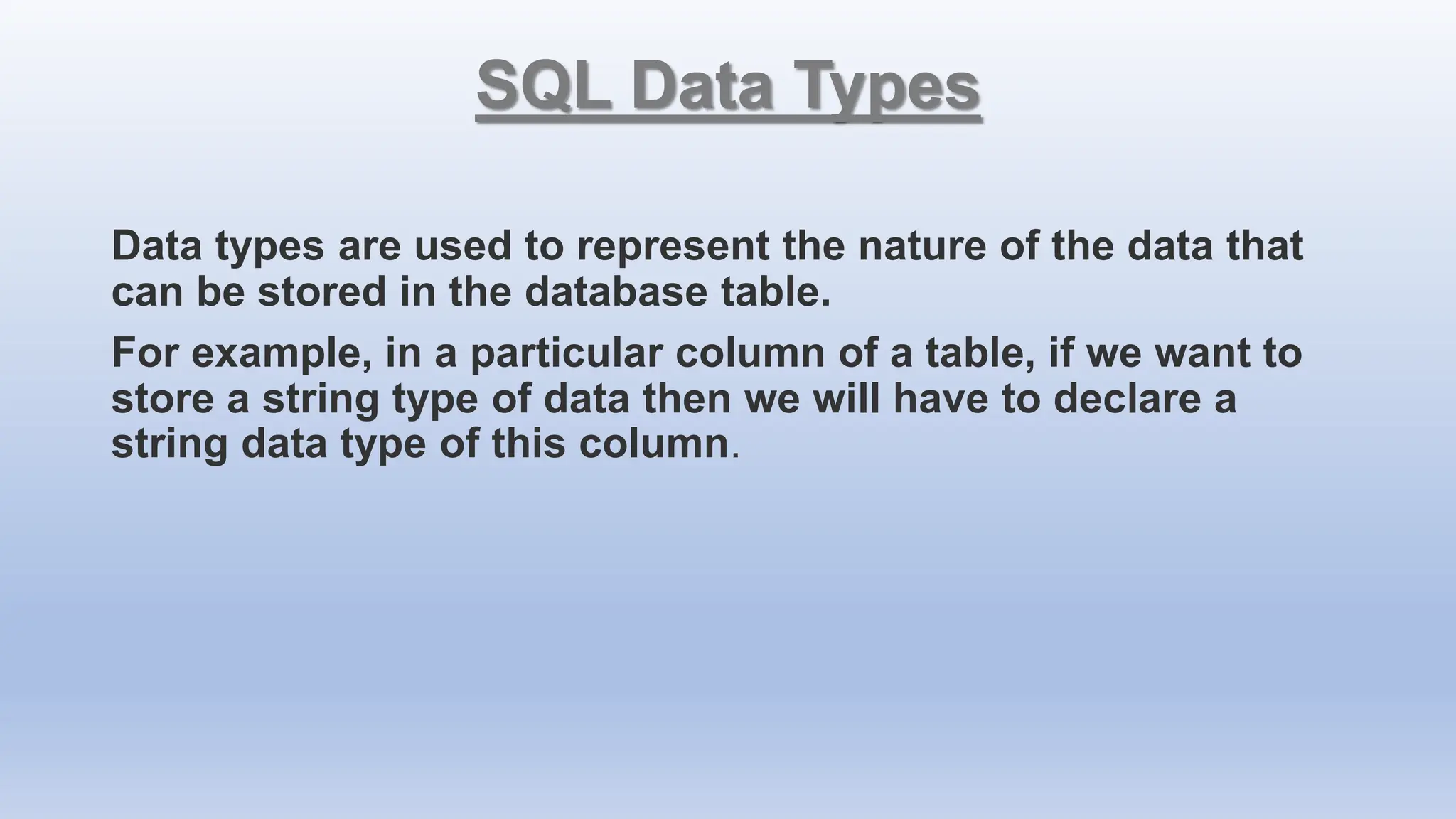 Sql Datatypespptx