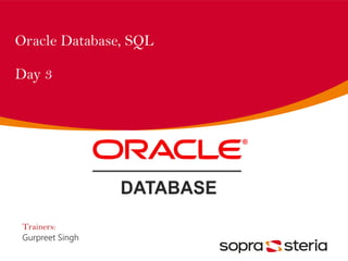 Oracle SQL Part 3 | PPT