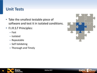 SQLDay 2017 - Database Unit Tests with tSQLt | PDF | Databases ...