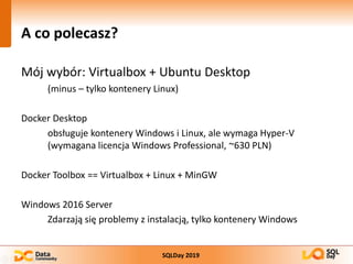 SQL Server + docker - pierwsze kroki | PDF | Databases | Computer ...