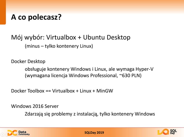 SQL Server + docker - pierwsze kroki | PDF | Databases | Computer ...