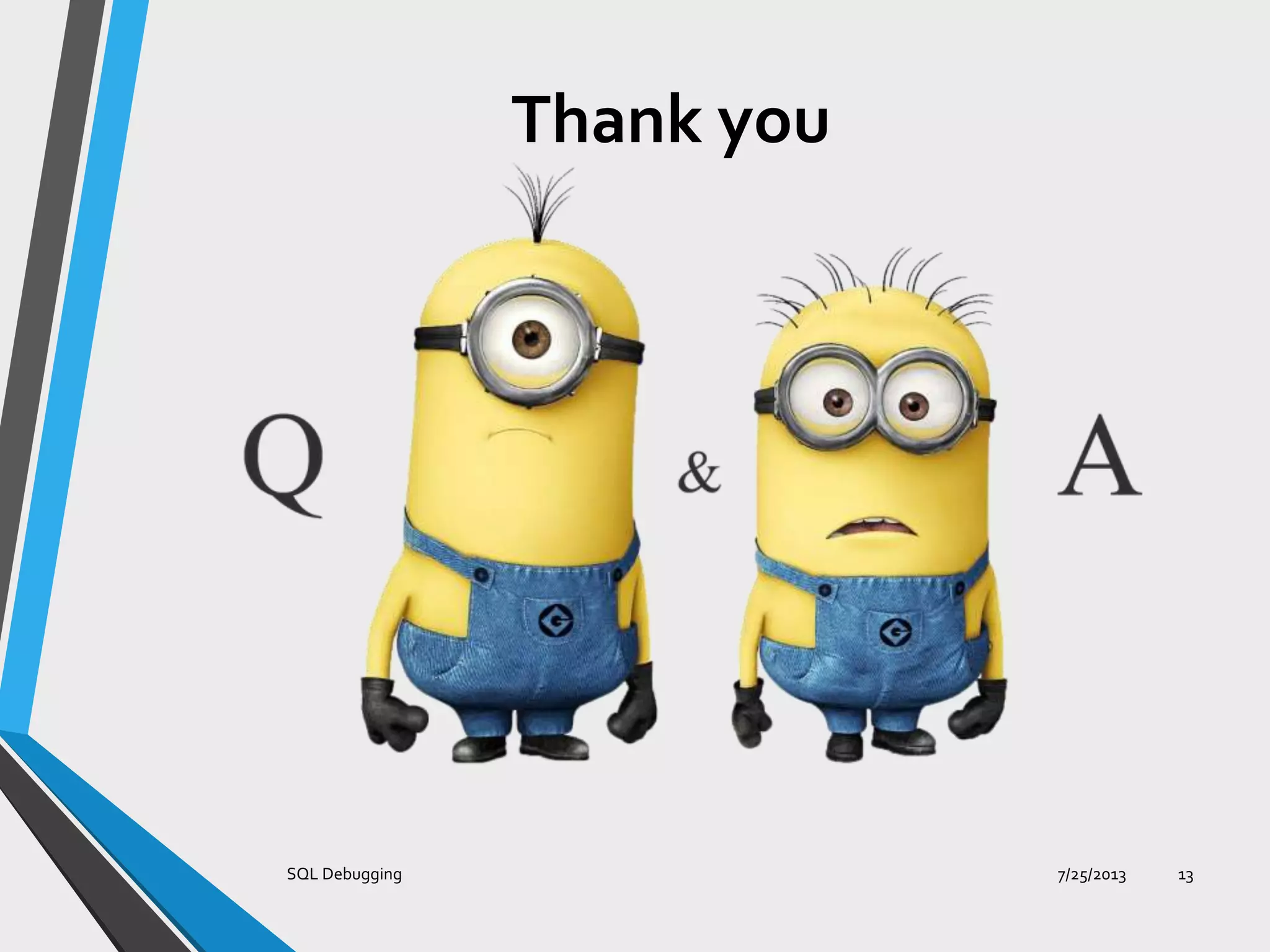 SQL debugging | PPTX