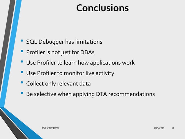 SQL debugging | PPTX