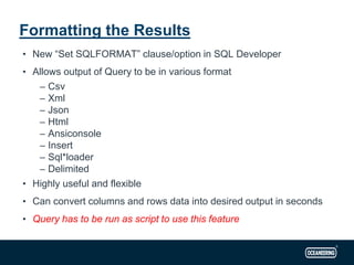 Sql developer - Powerful Free tool for Developers and DBA's | PPT | Free Download