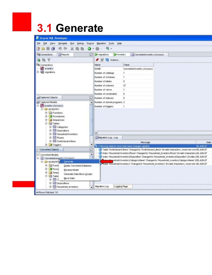 Migración De Base De Datos Con Sql Developer
