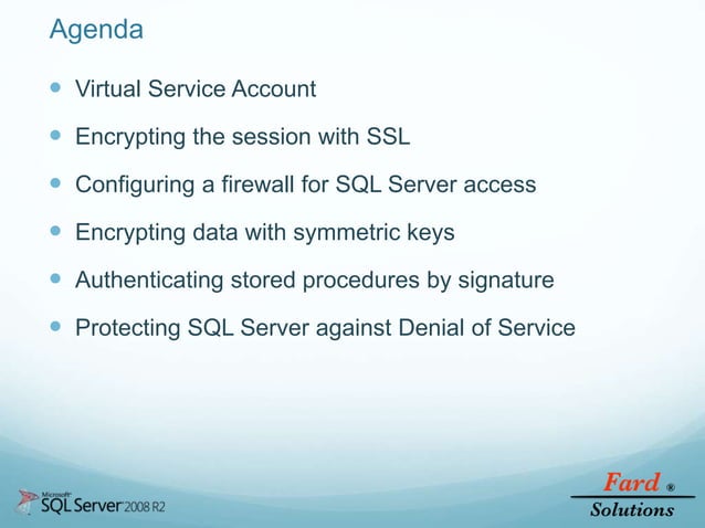 SQL Server Security And Encryption | PPTX