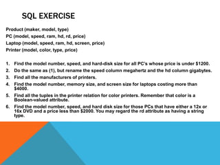 Sql exercise | PPTX