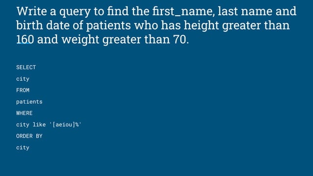 SQL_Exercises.pdf | Databases | Computer Software and Applications