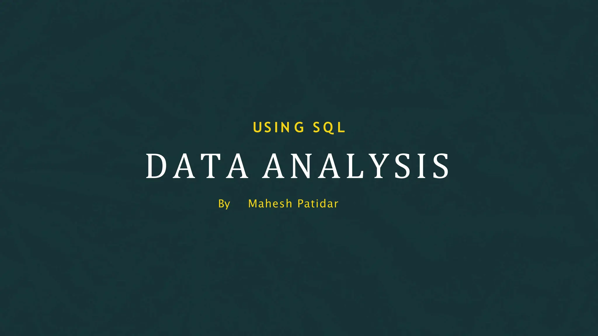 SQL FINAL PROJECT SUPERSTORE DATA BY MAHESH PATIDAR.pptx