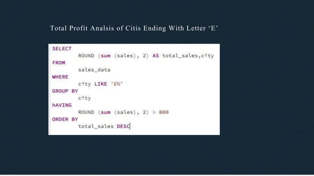 SQL FINAL PROJECT SUPERSTORE DATA BY MAHESH PATIDAR.pptx | Databases | Computer Software and ...