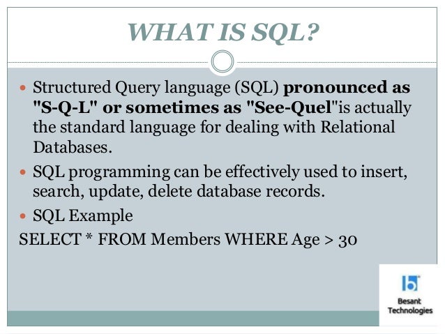 Sql for beginners