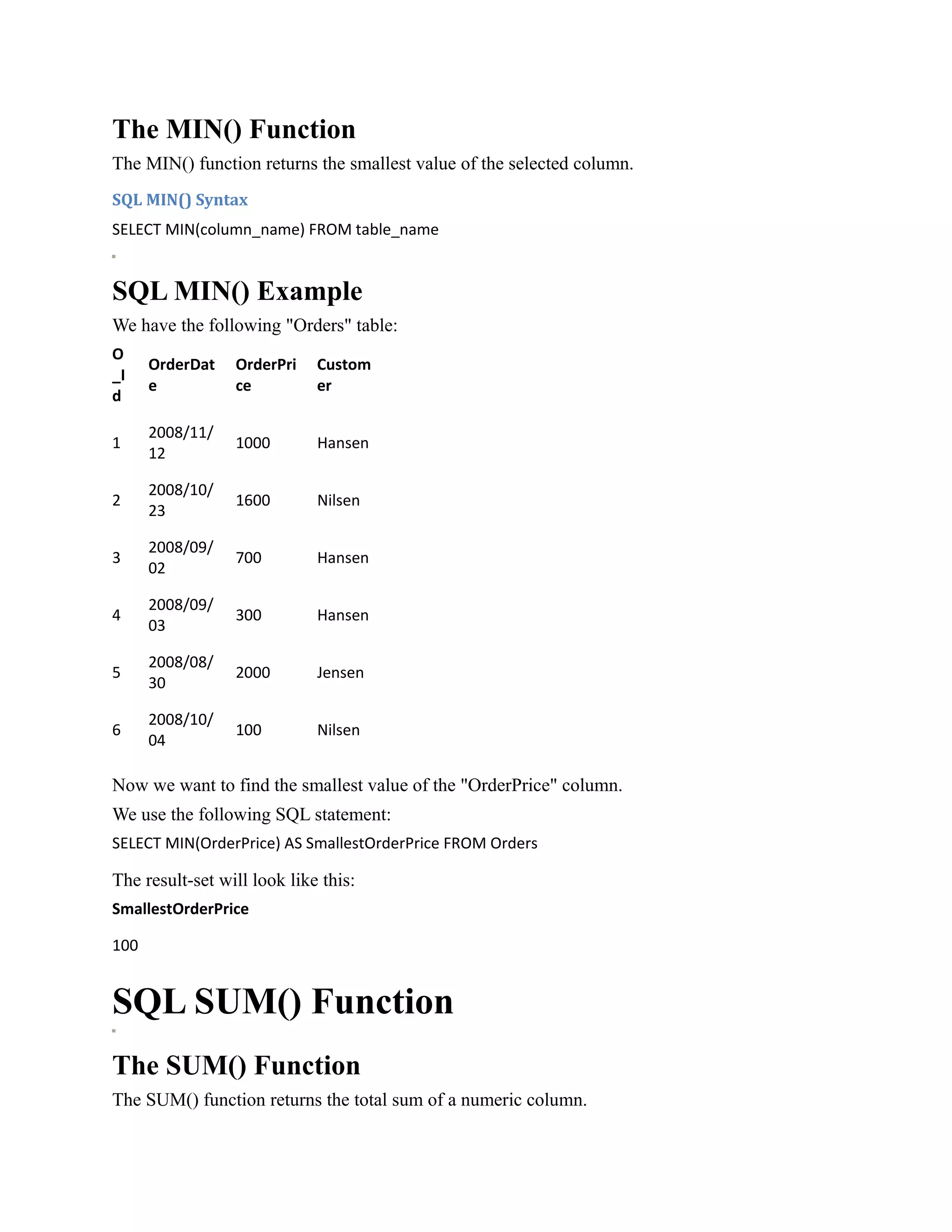 Sql functions | PDF