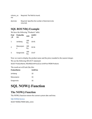 Sql functions | PDF