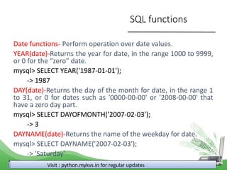 sql functions3.pdf about the function of sql | PDF | Databases | Computer Software and Applications