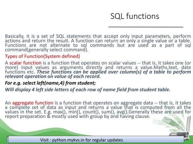 sql functions3.pdf about the function of sql | PPT