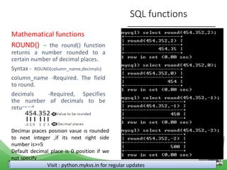 sql functions3.pdf about the function of sql | PDF | Databases | Computer Software and Applications