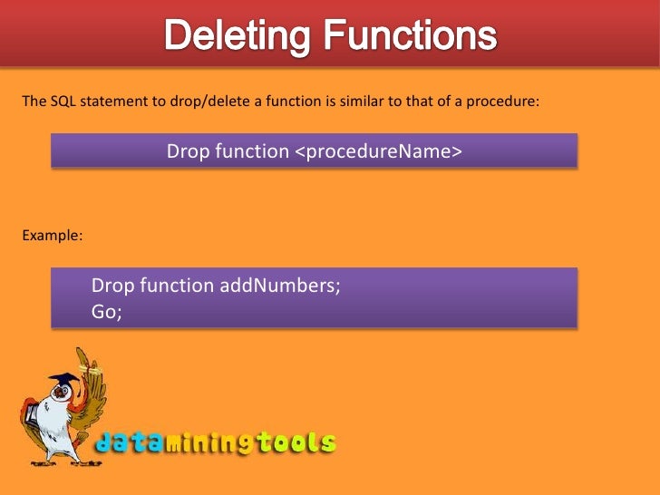 Sql Functions And Procedures