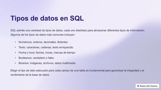 SQL FUNDAMENTOS PARA EL ANALISIS DE DATOS | PPT