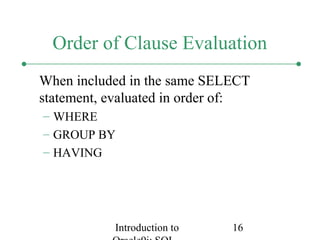 Sql group functions | PPT