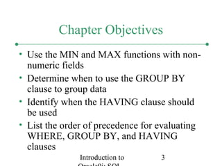 Sql group functions | PPT