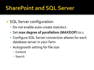 Sql Health in a SharePoint environment | PPTX