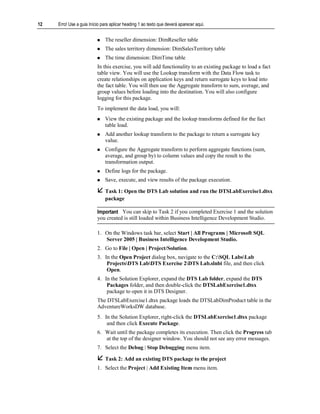 Hands-On Lab Data Transformation Services - SQL Server | PDF