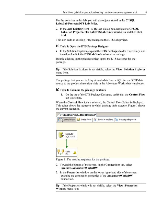 Hands-On Lab Data Transformation Services - SQL Server | PDF
