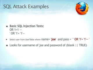 SQL Injection - Mozilla Security Learning Center | KEY