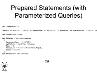 Protecting your data from SQL Injection attacks | PPT