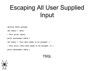 Protecting your data from SQL Injection attacks | PPT