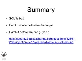 Protecting your data from SQL Injection attacks | PPT