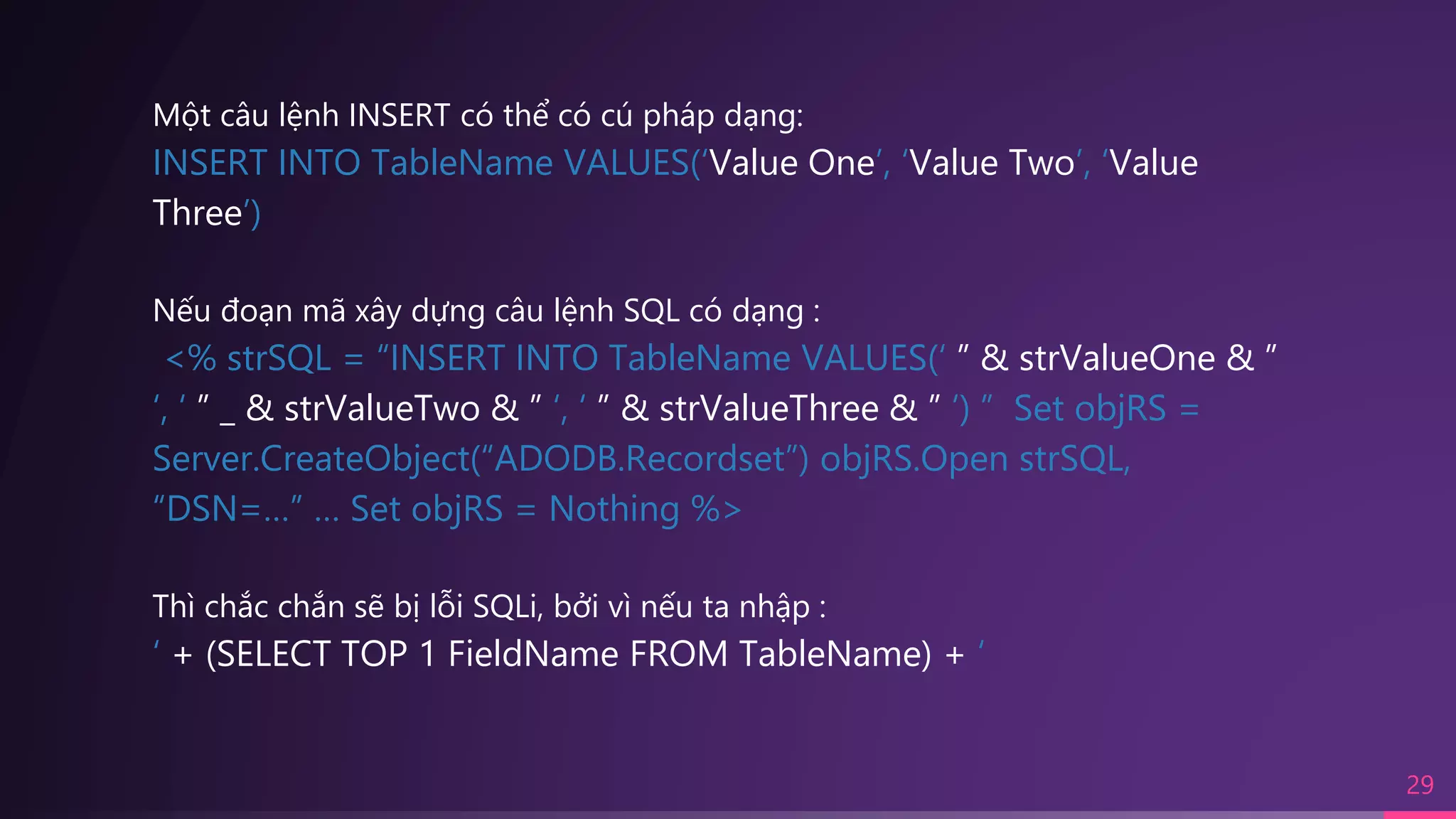 SQL Injection | PPTX