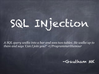 Sql injection | PPT