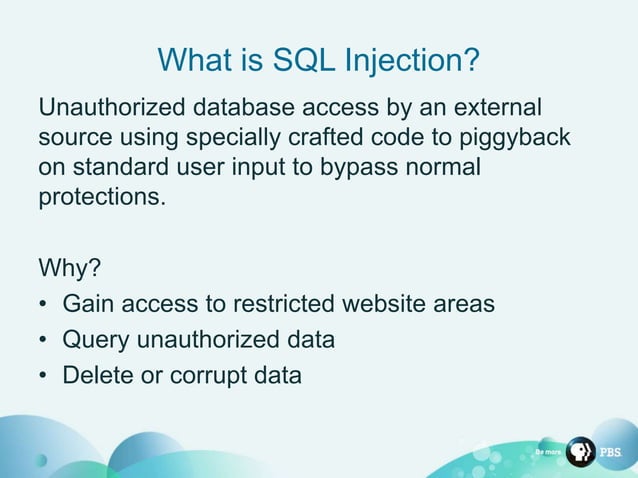 Sql Injection Defense In Python Ppt