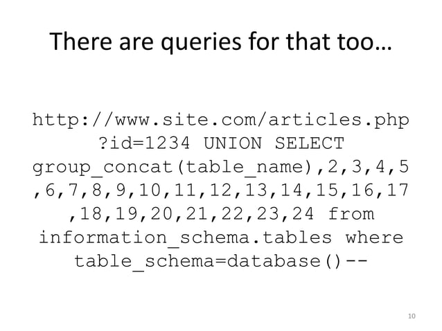 Sql Injection attacks and prevention | PPTX