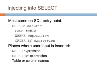 Sql injection | PPT