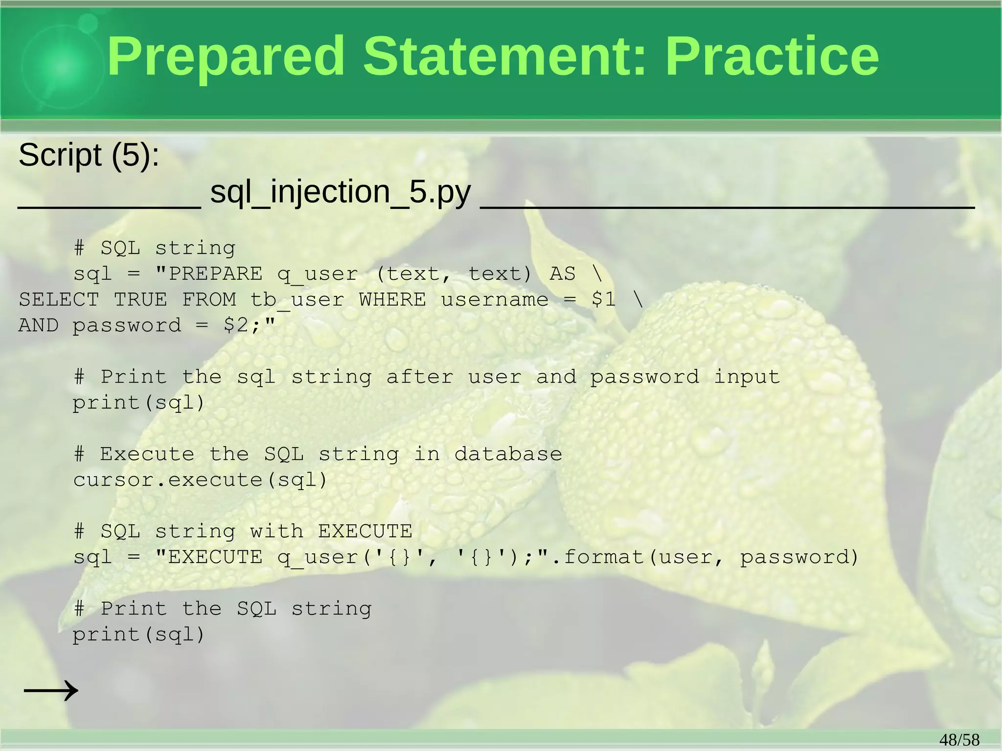 Neutralizing Sql Injection In Postgresql Ppt 8184