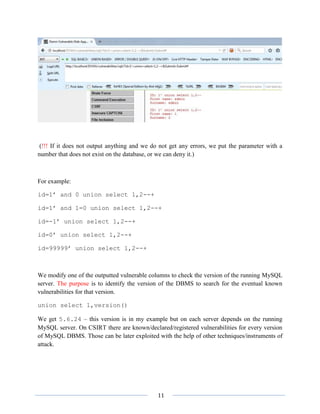 Sql injection course made by Cristian Alexandrescu | PDF