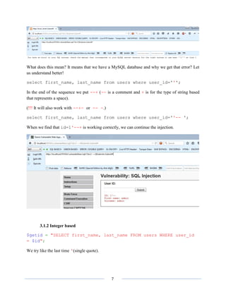 Sql injection course made by Cristian Alexandrescu | PDF