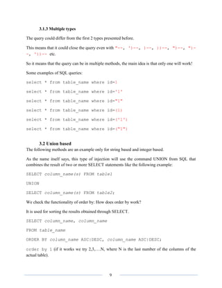 Sql injection course made by Cristian Alexandrescu | PDF